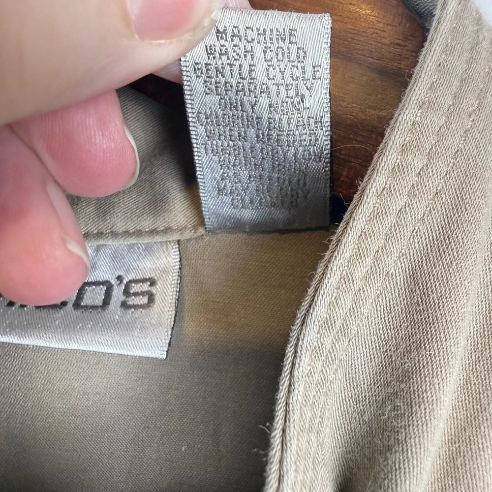 Chico's | Jackets & Coats | Chicos Womens Turnlock Mock Neck Utility ...